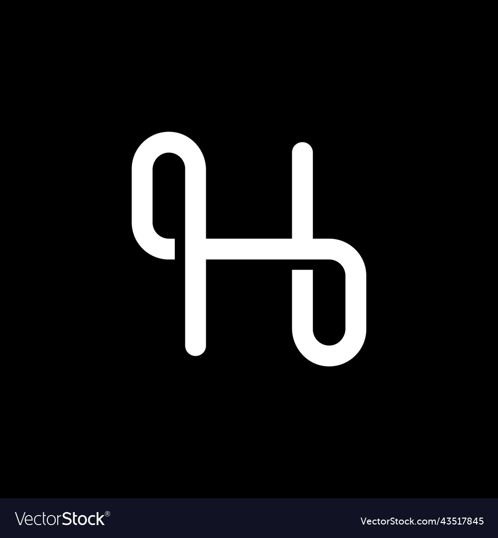 Modern letter h with overlapping line logo design Vector Image Modern letter h with overlapping line logo design Vector Image