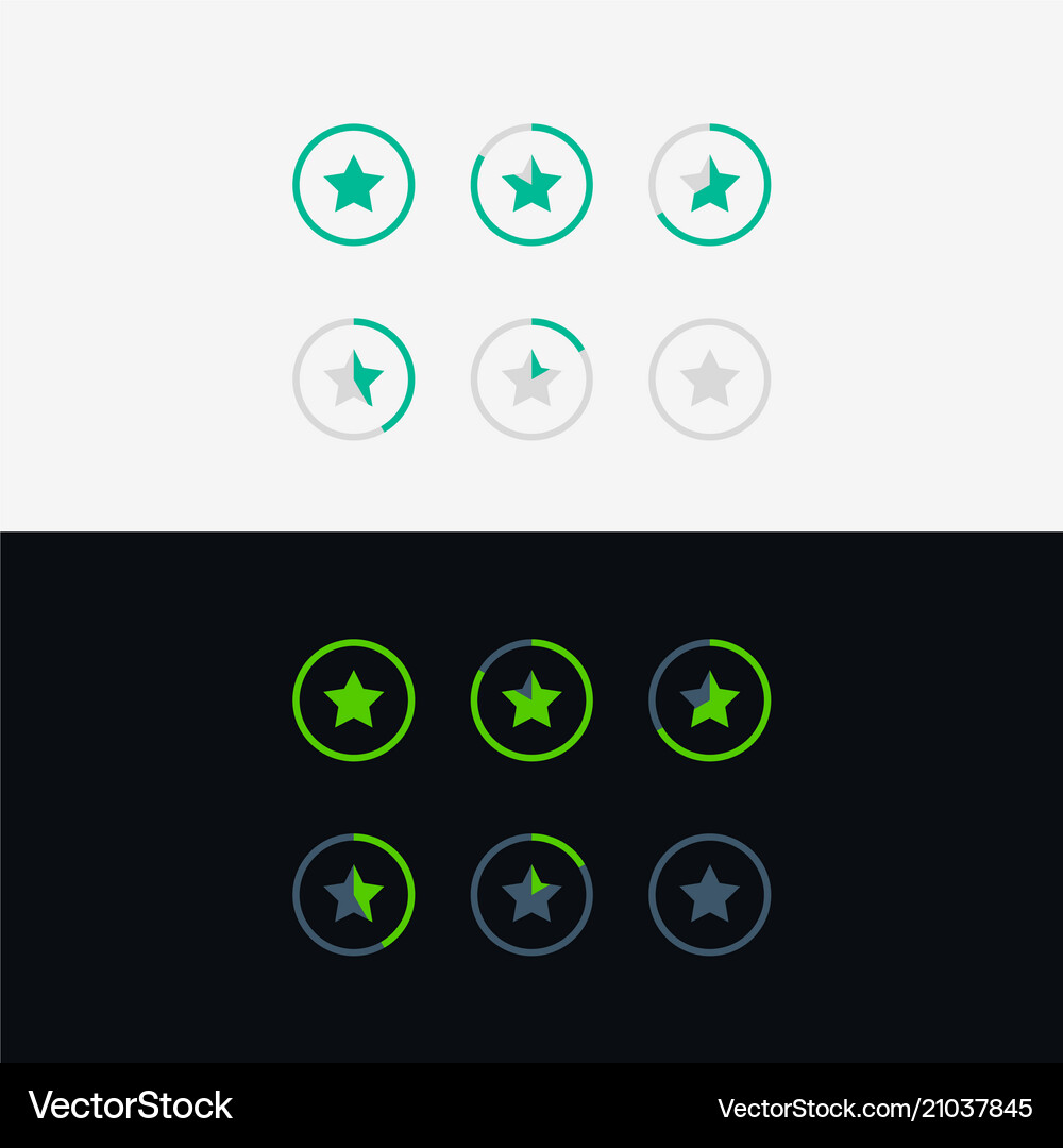 Star rating symbol concept design Royalty Free Vector Image