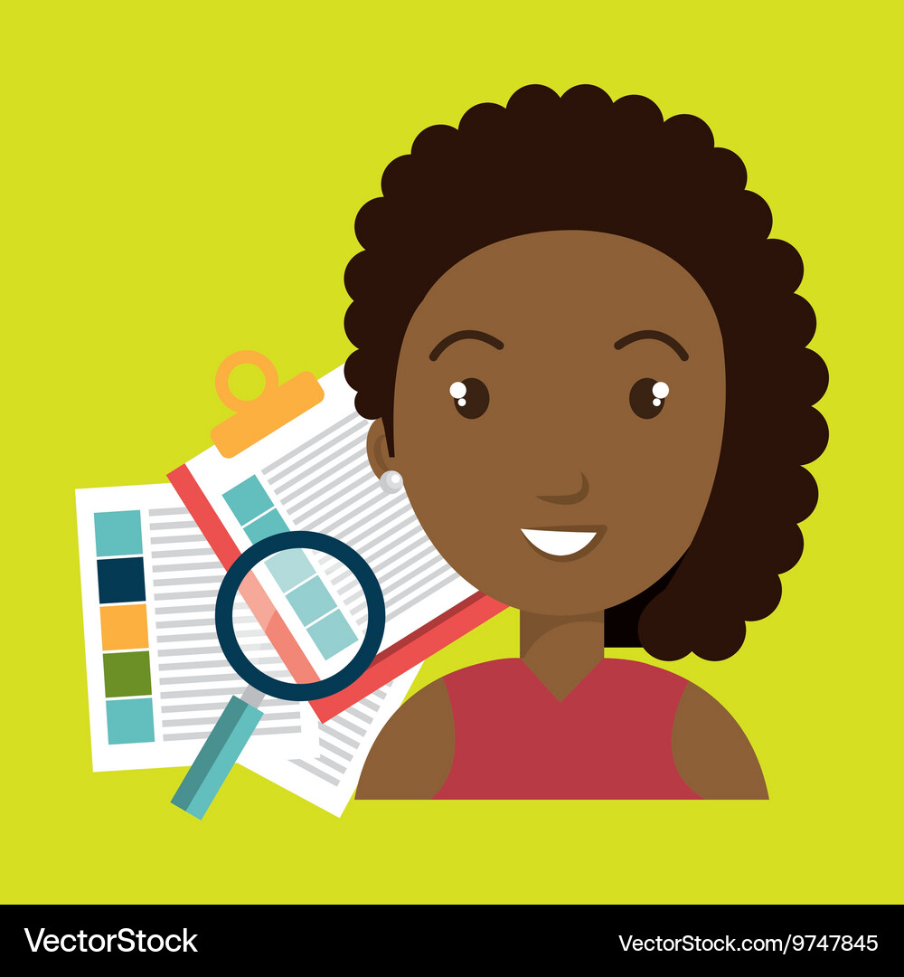 Women with papers isolated icon design Royalty Free Vector
