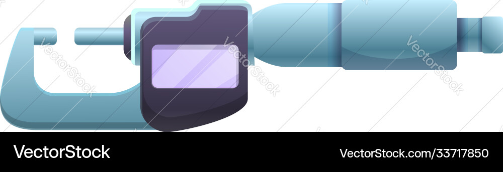 Aluminium micrometer icon cartoon style Royalty Free Vector