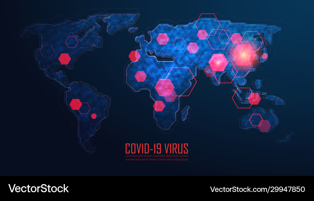 Coronavirus global pandemic outbreak Royalty Free Vector