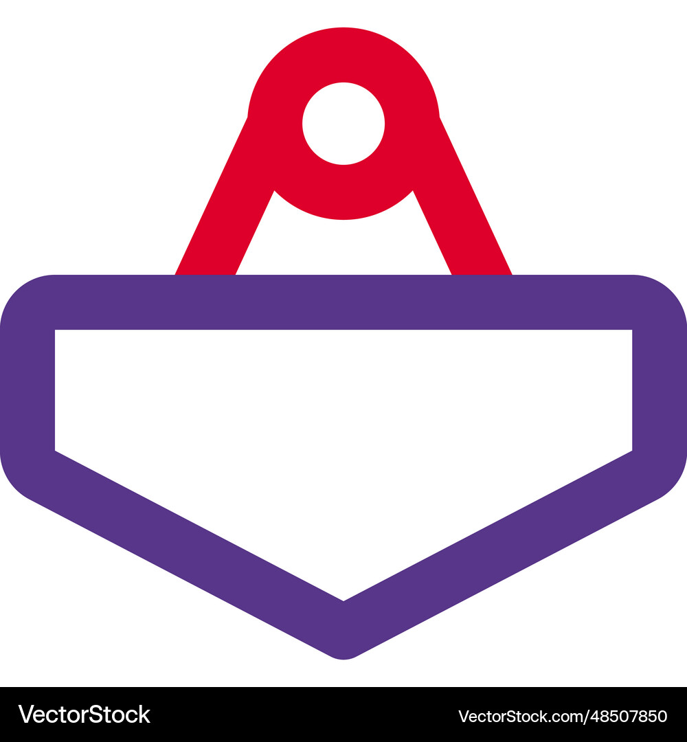 Designer signage hanging from rope Royalty Free Vector Image