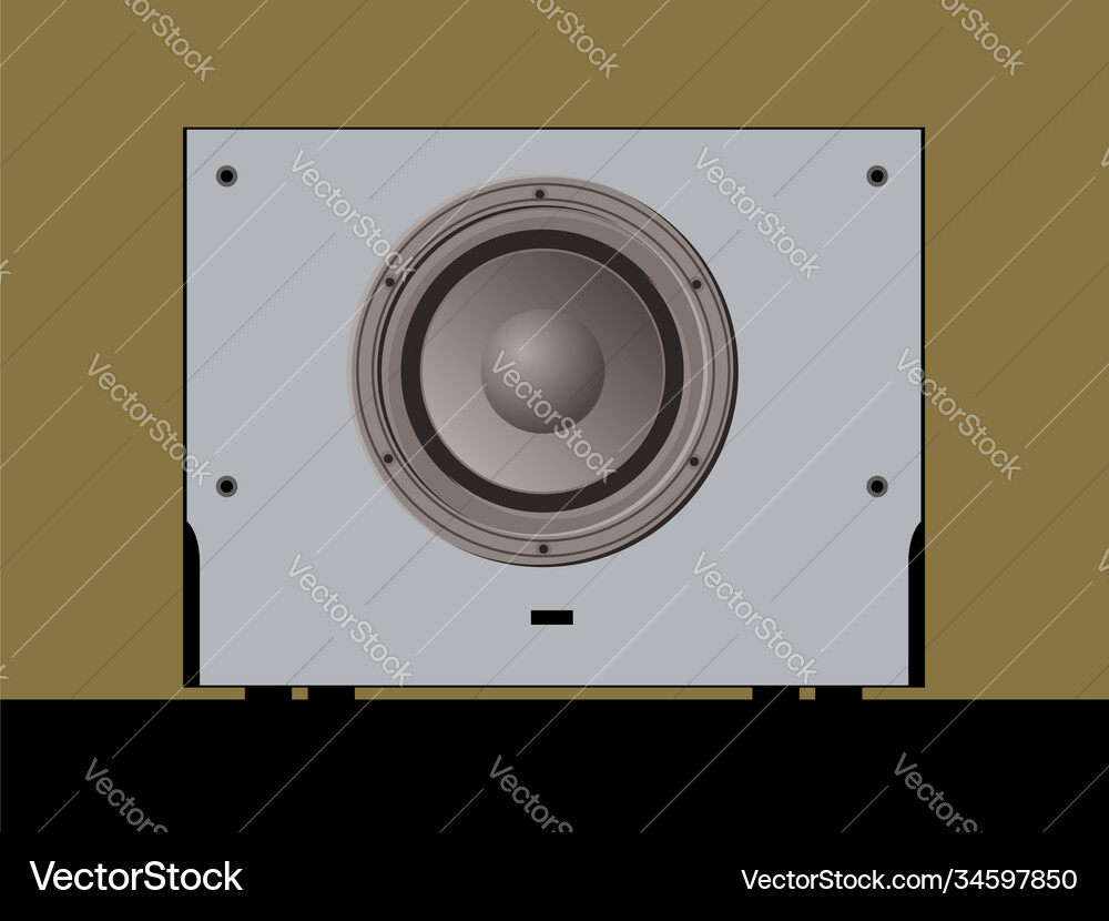 Device for quality sound big subwoofer Royalty Free Vector