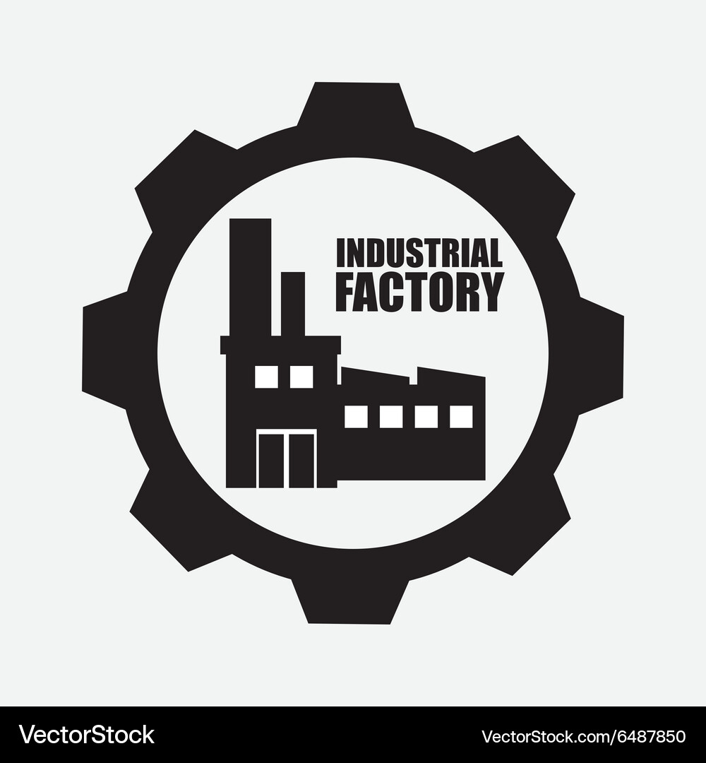 Factories and industries graphic Royalty Free Vector Image