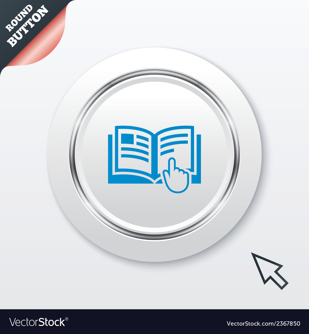 Instruction sign icon manual book symbol Vector Image