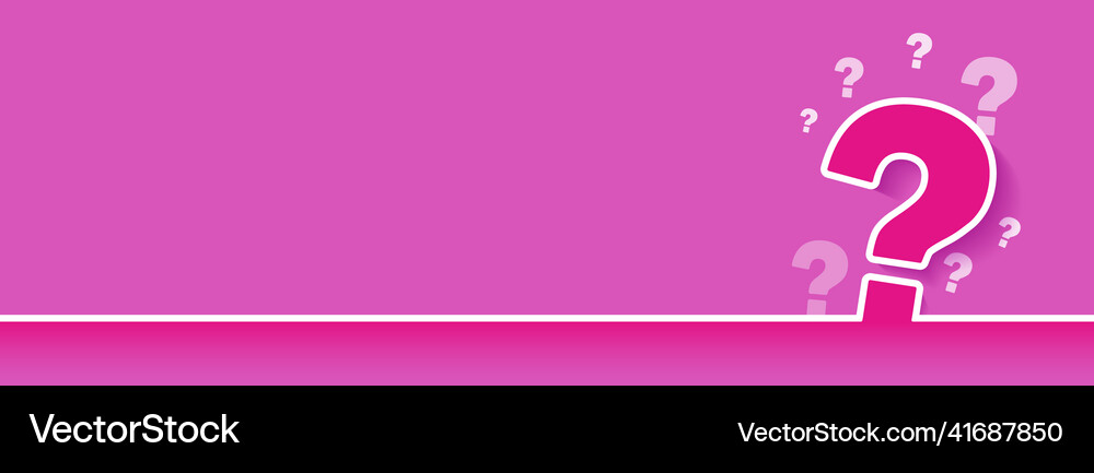 Long background for banner question mark paper Vector Image