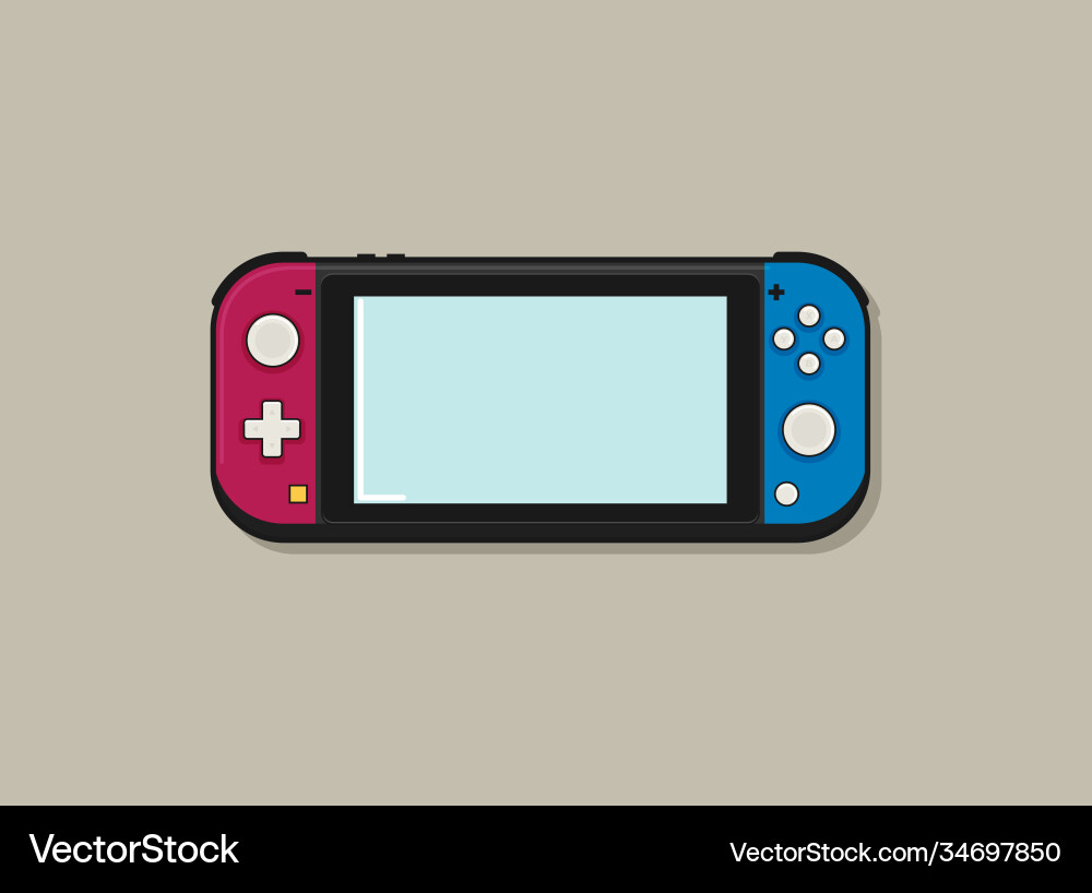 Mobile video console game portable Royalty Free Vector Image