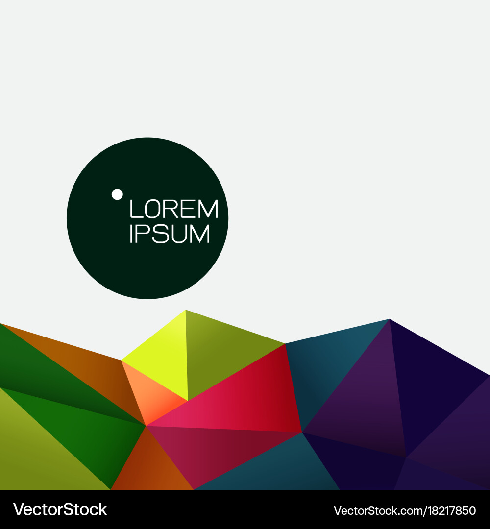 Modern colorful geometric template on white space Vector Image