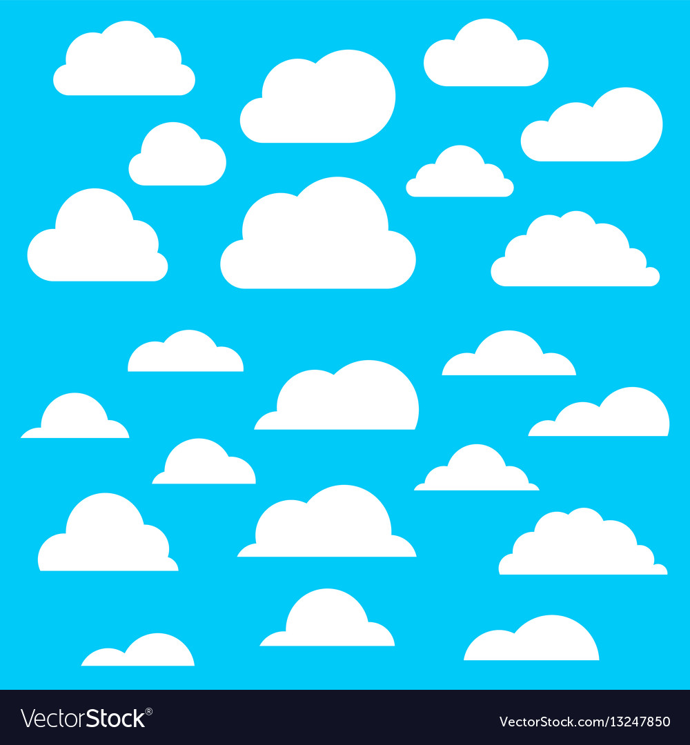 Set a cloud2 Royalty Free Vector Image - VectorStock