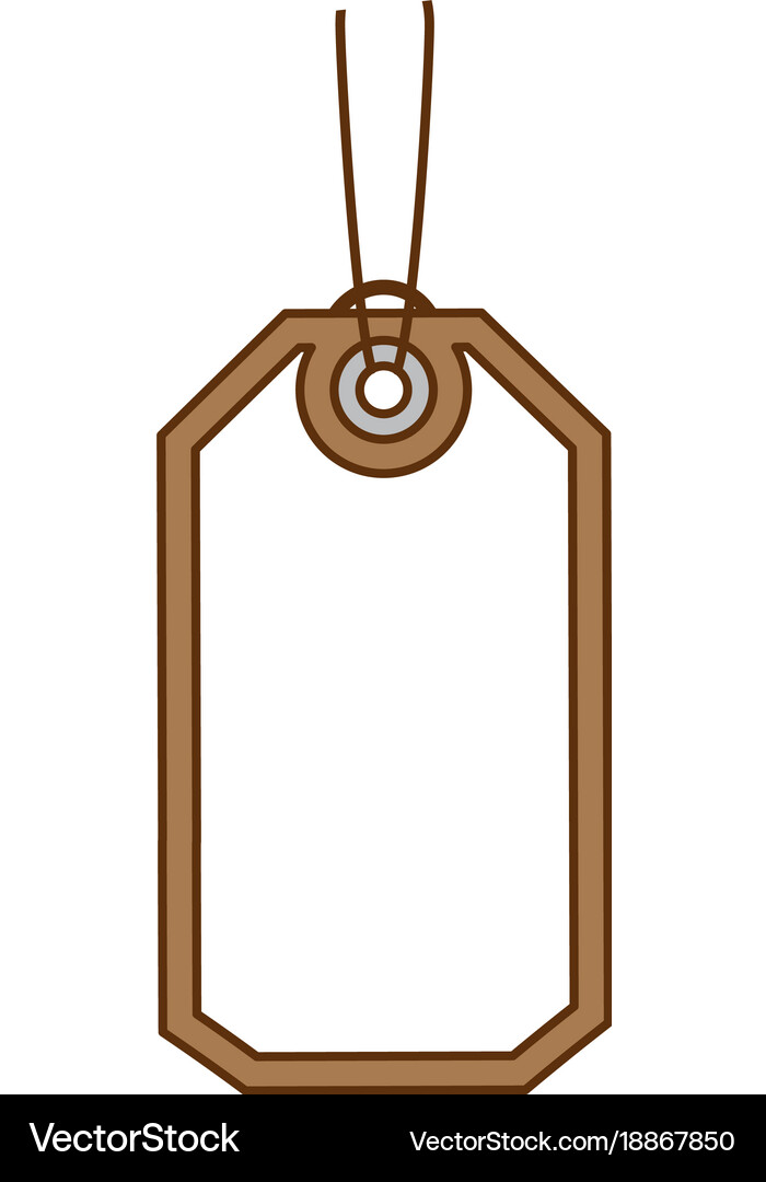 Shopping tag isolated icon Royalty Free Vector Image