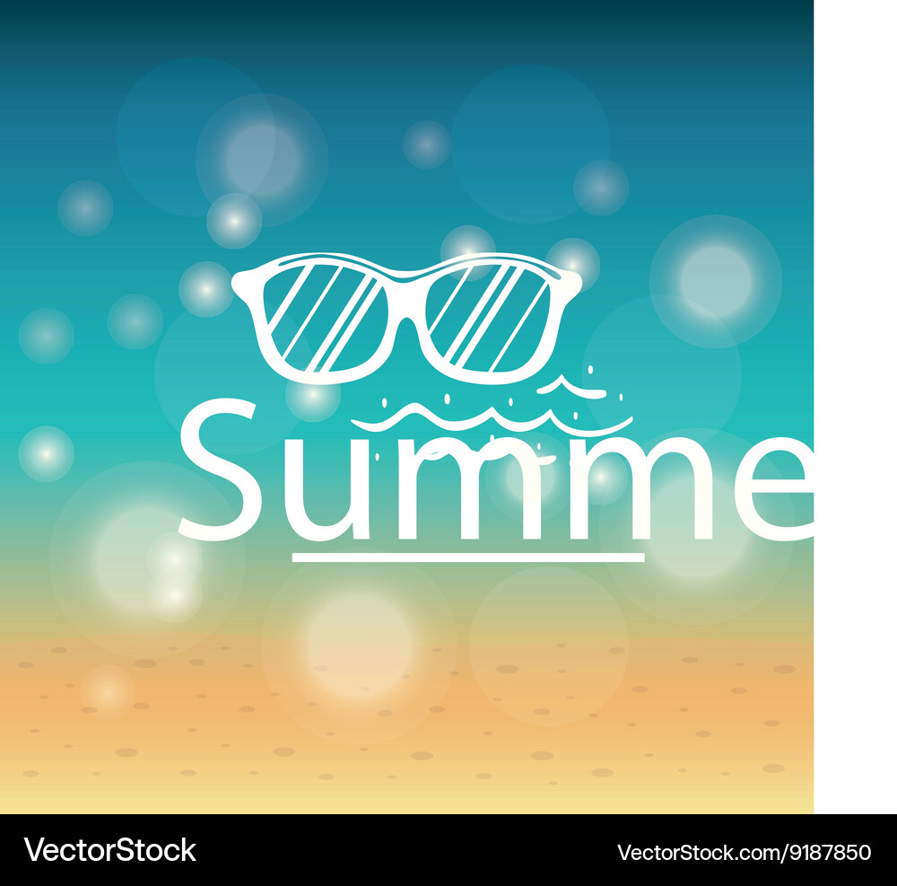 Summer time design vacation icon beach concept Vector Image