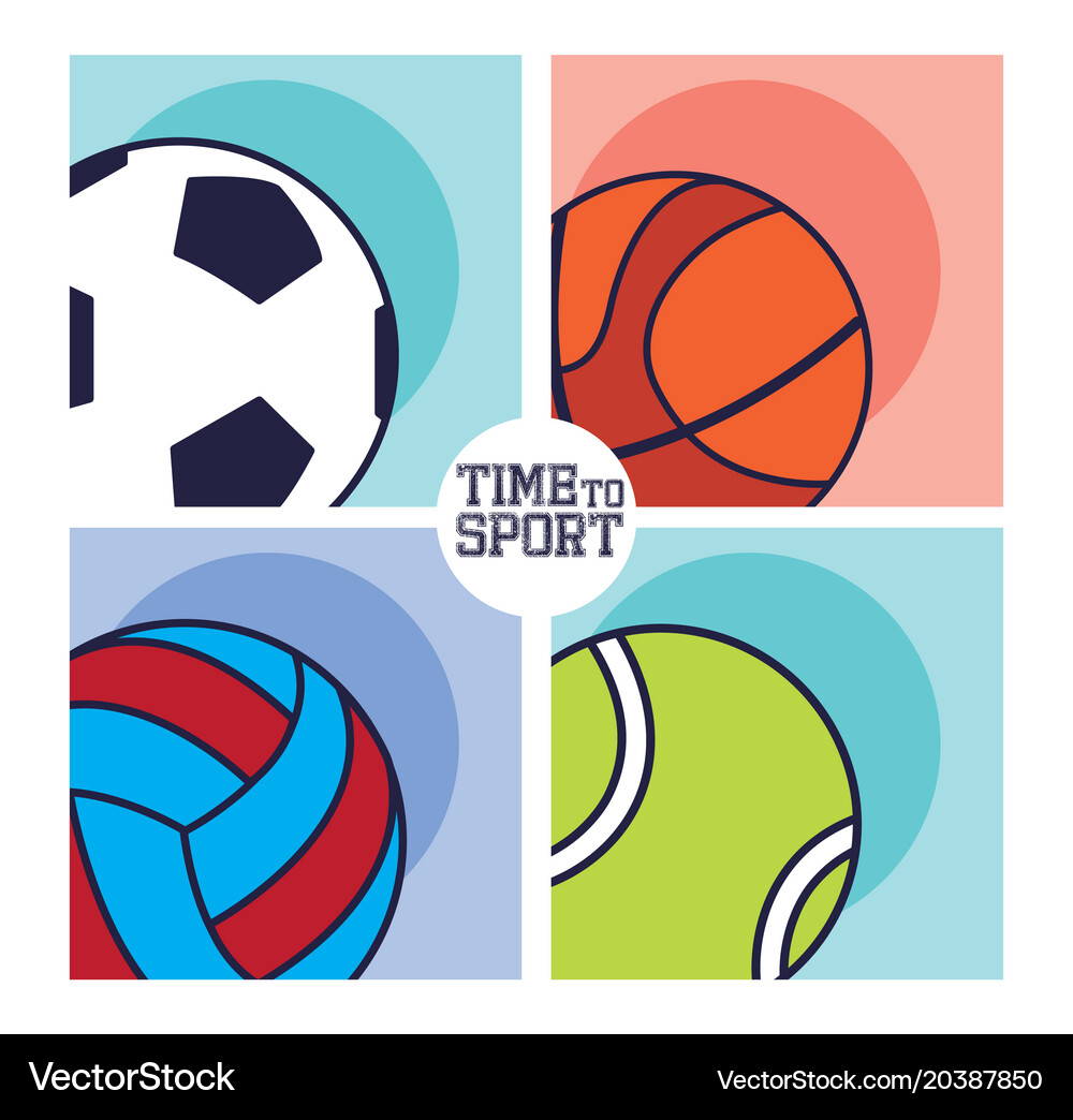 Time to sport concept Royalty Free Vector Image