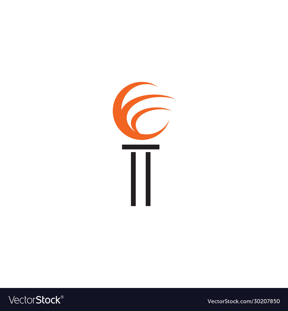 Torch logo design template Royalty Free Vector Image