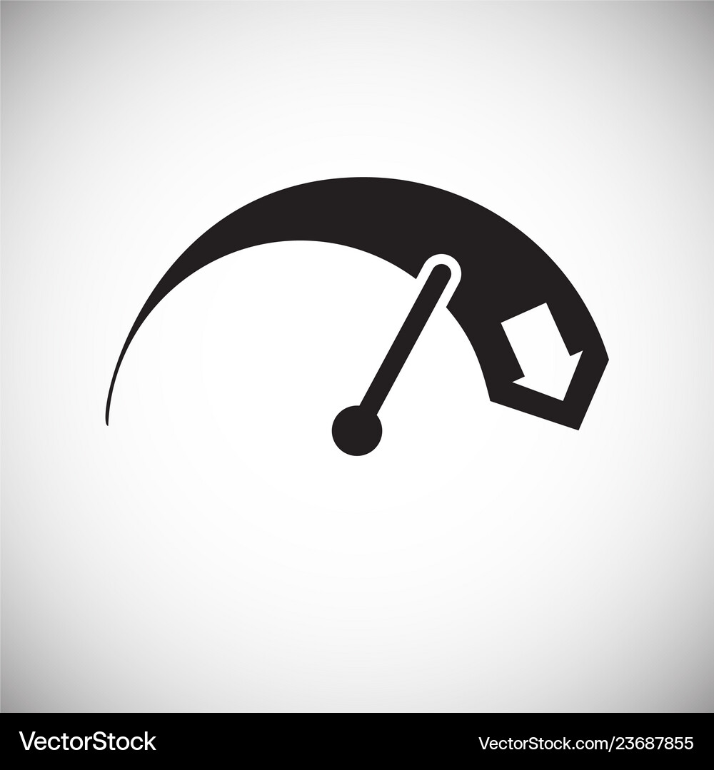 Analog gauge meter on white background for graphic