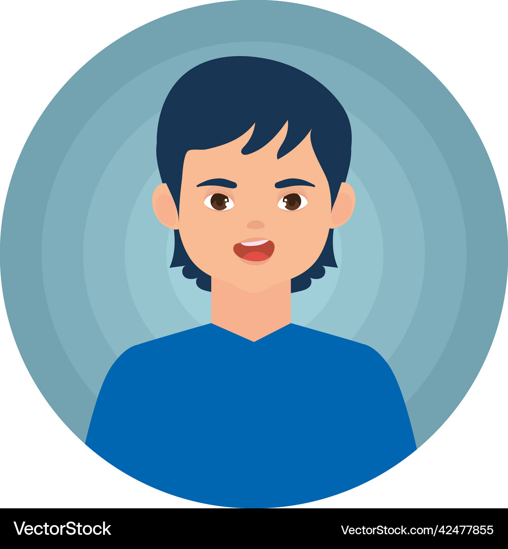 Avatar boy character Royalty Free Vector Image