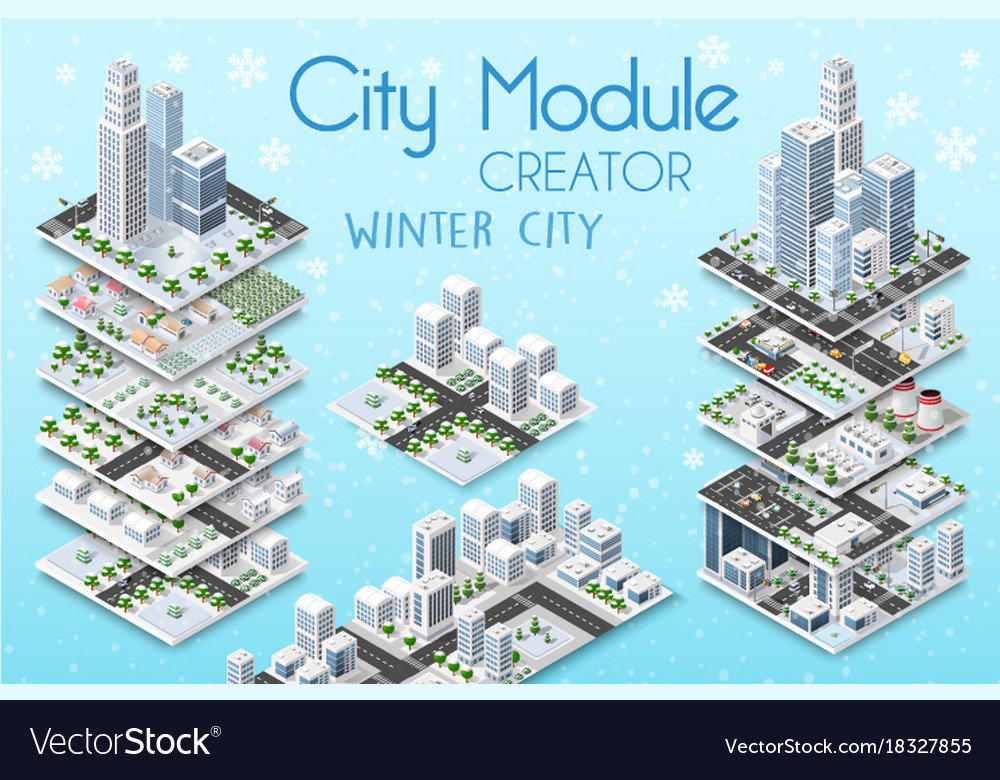 City module creator Royalty Free Vector Image - VectorStock