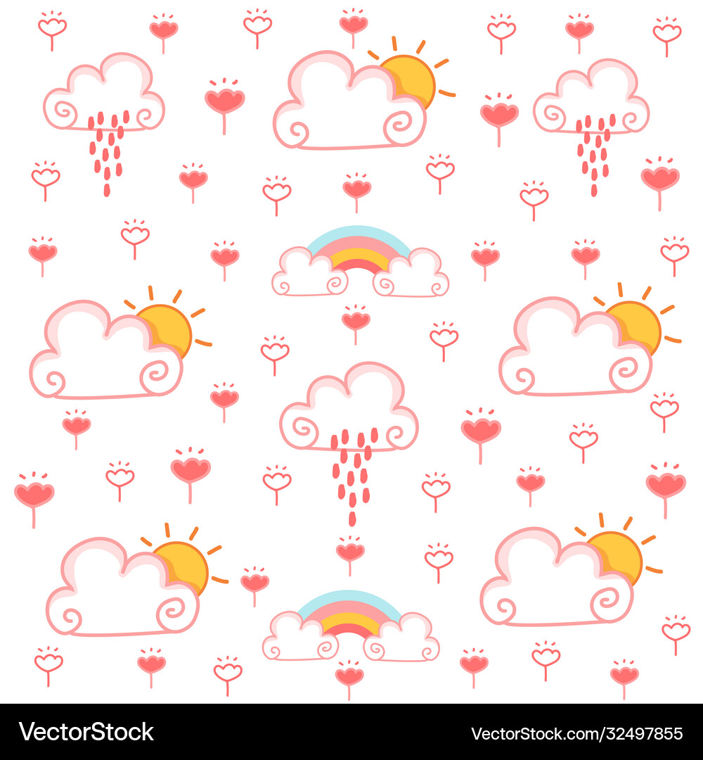 Could and flower Royalty Free Vector Image - VectorStock