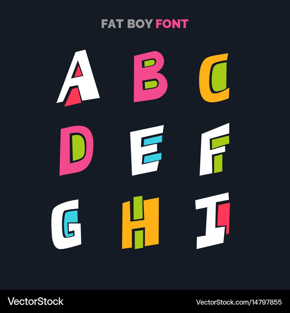 Decorative font in a bold comic style for titles Vector Image