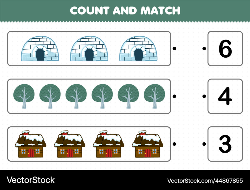 Education game for children count the number Vector Image