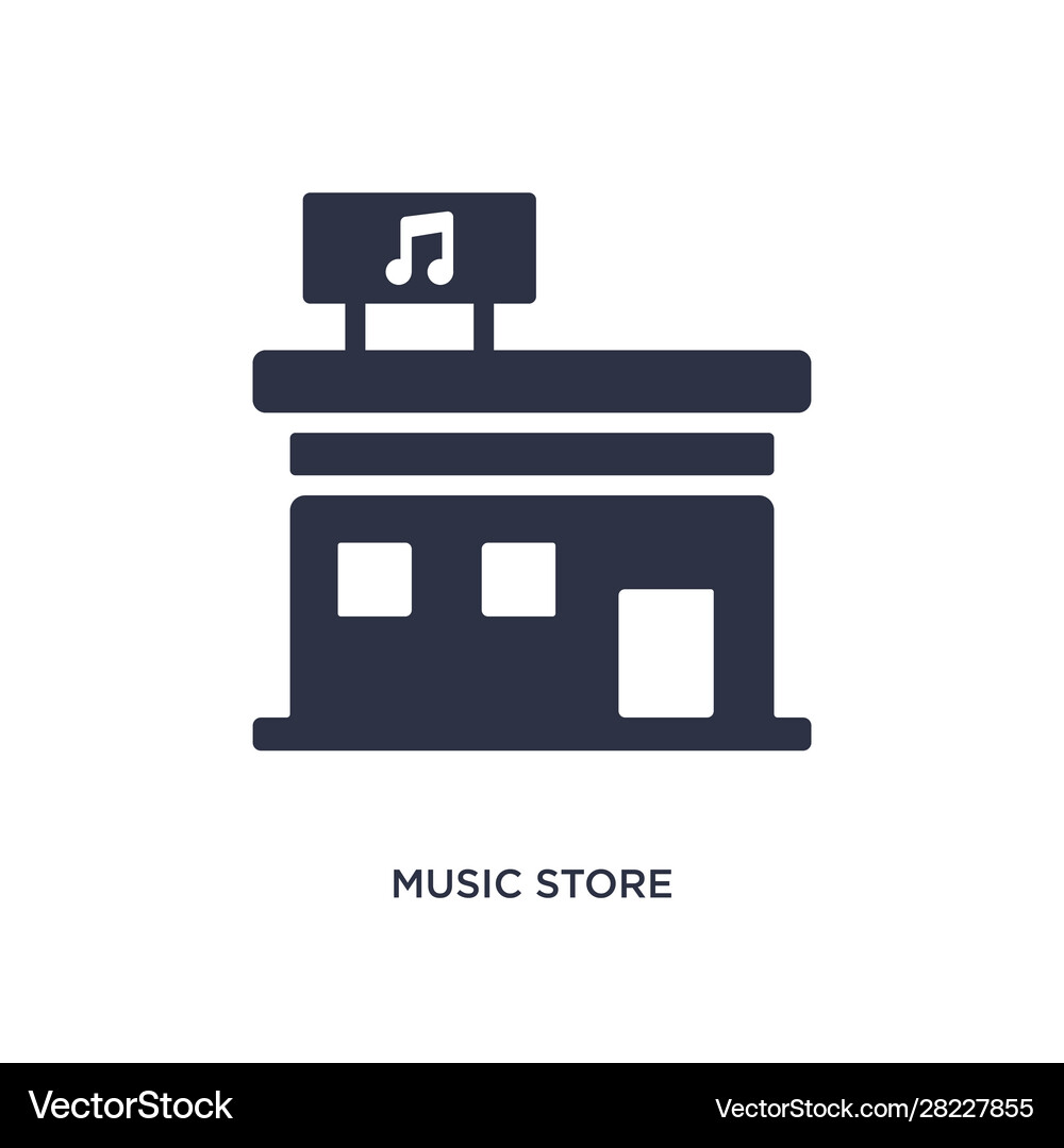 Music store icon on white background simple Vector Image