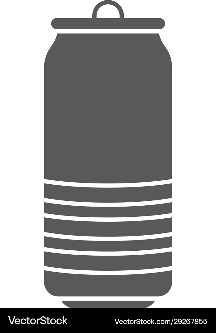 Tin can icon symbol isolated on white background Vector Image