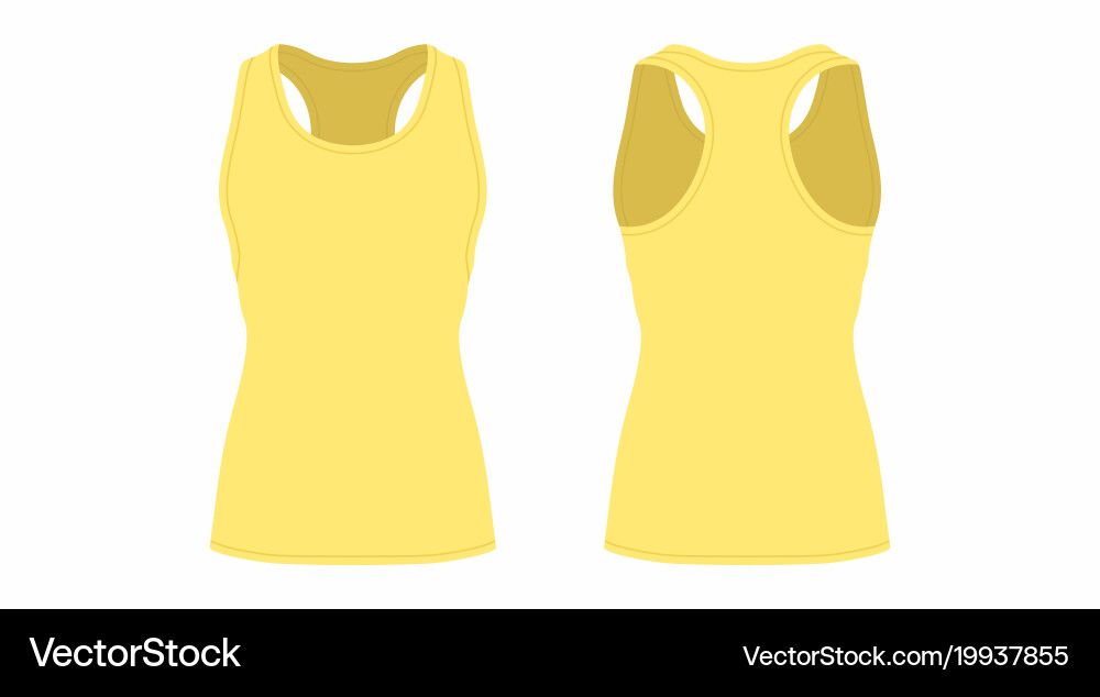 Womens yellow t shirt Royalty Free Vector Image
