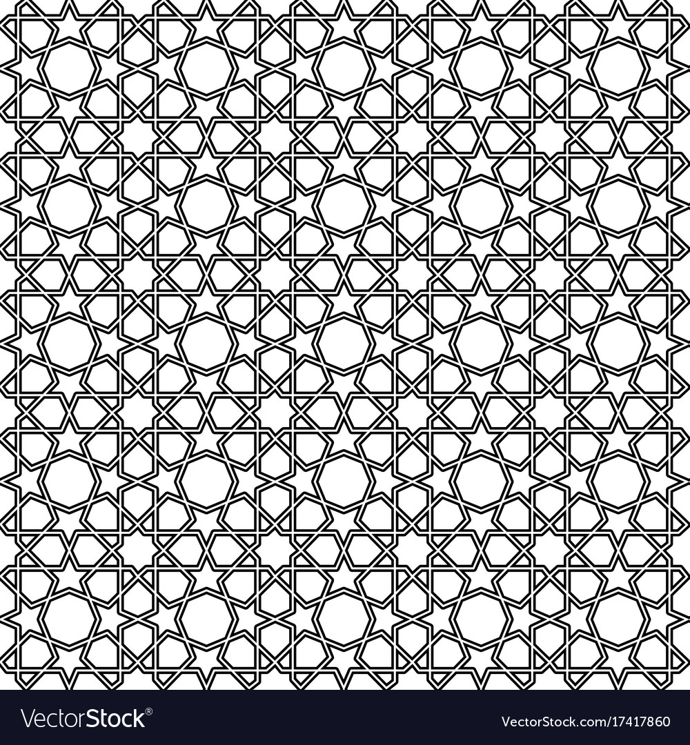 Arabesque star seamless pattern Royalty Free Vector Image