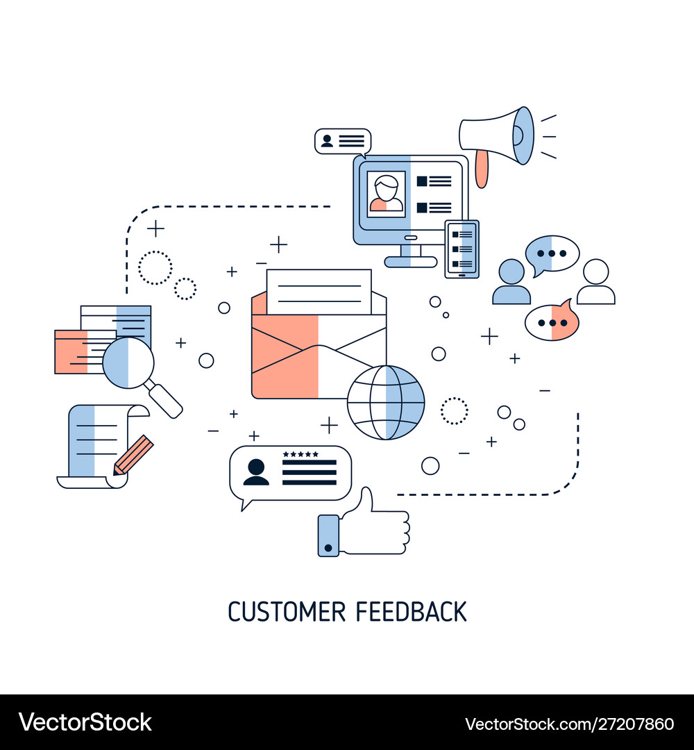 Customer feedback concept Royalty Free Vector Image