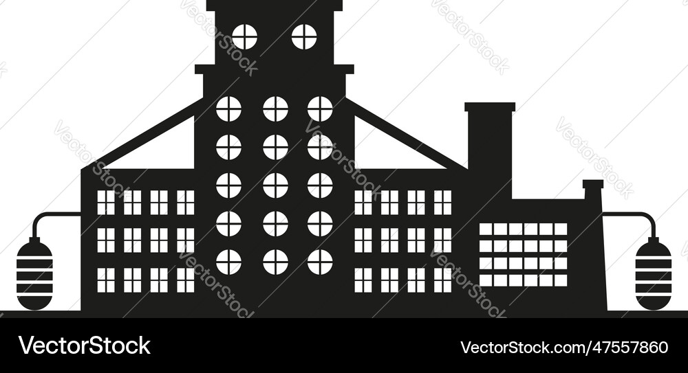 Factory manufactury and plants storage Royalty Free Vector