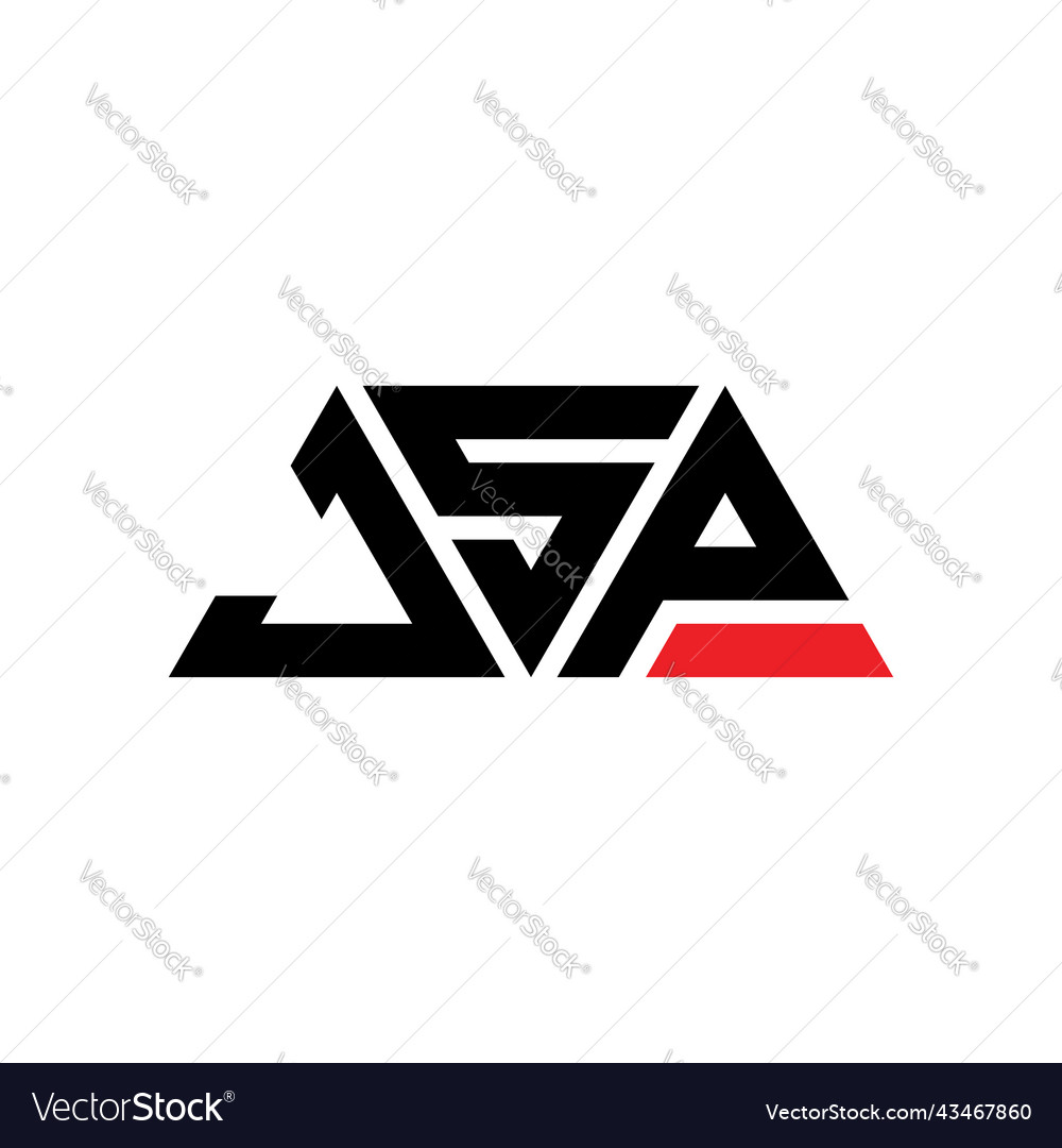 Jsp triangle letter logo design Royalty Free Vector Image