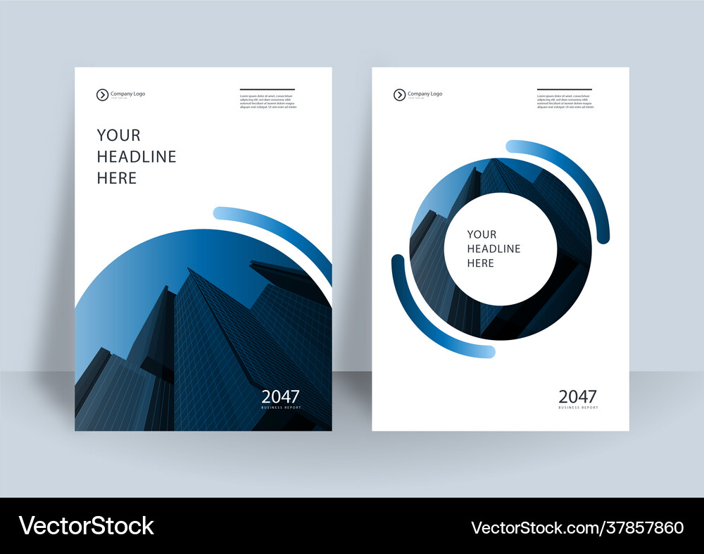Modern blue cover design template graphic design Vector Image