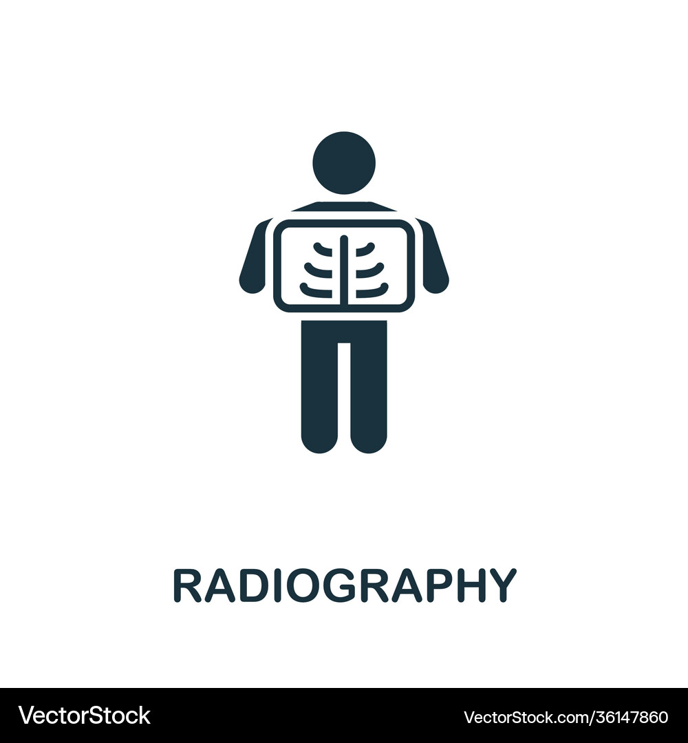 Radiography icon simple element from medical Vector Image