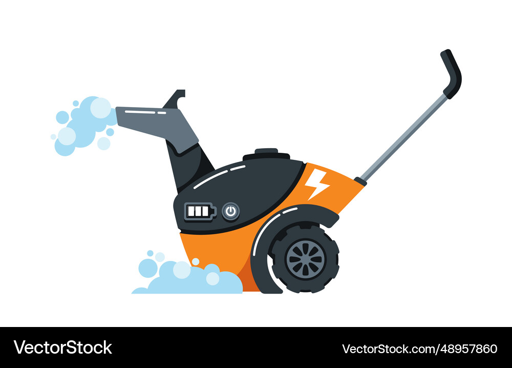 Robust snowplow machine a winter hero with its Vector Image