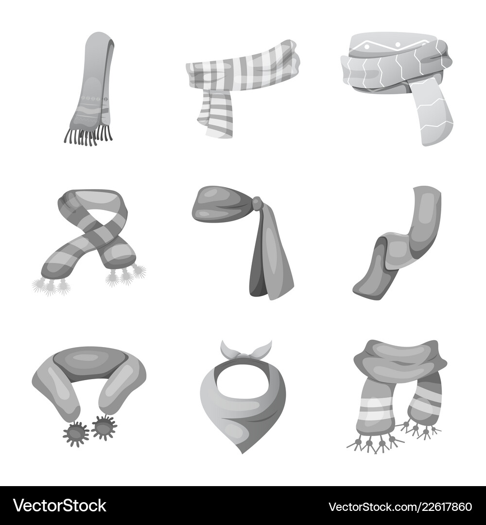 Scarf and shawl sign Royalty Free Vector Image