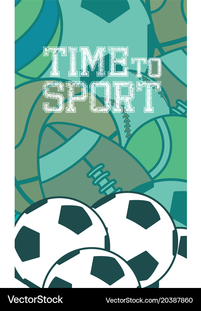 Time to sport concept Royalty Free Vector Image
