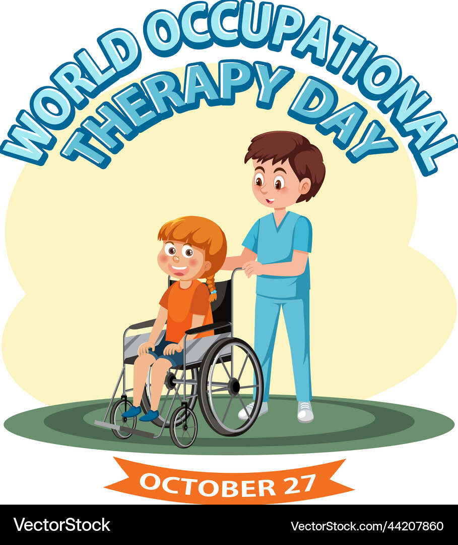World occupational therapy day banner design Vector Image