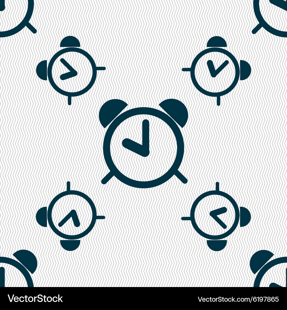 Alarm clock sign icon wake up symbol Royalty Free Vector