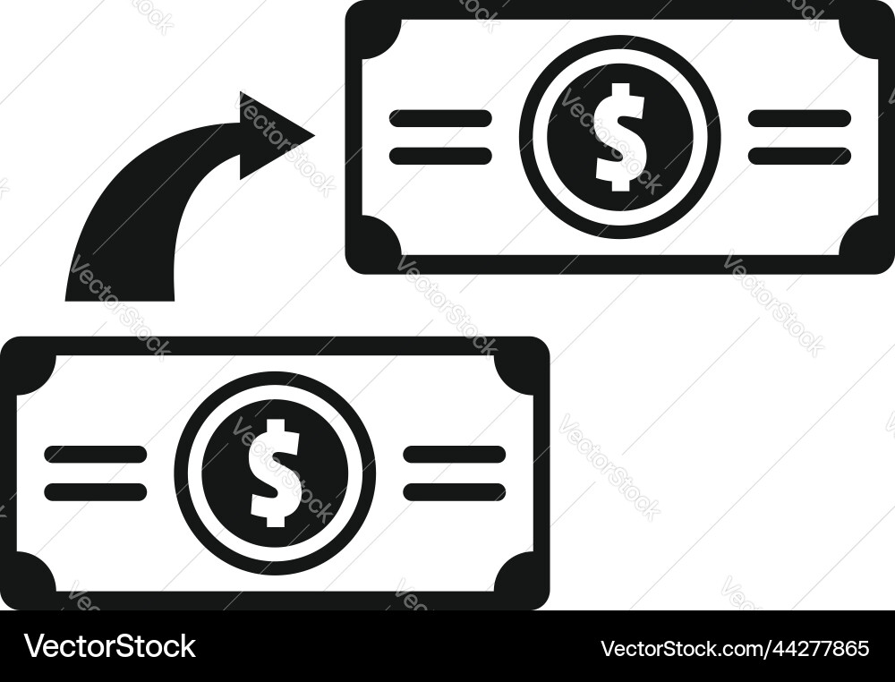 Cash transfer icon simple send money Royalty Free Vector