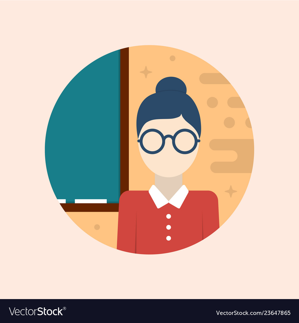 Design concept of a teacher in the classroom Vector Image