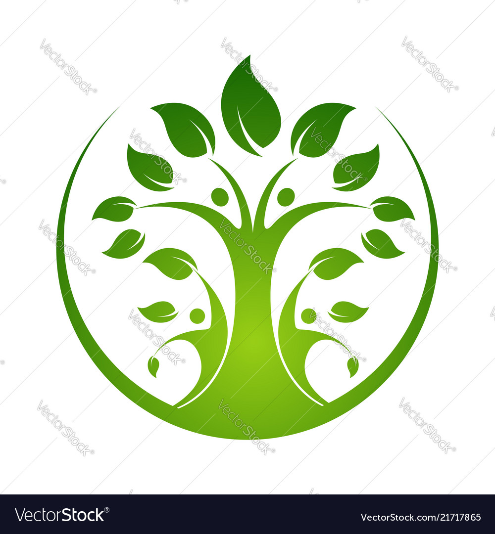 Family tree symbol icon logo design template Vector Image