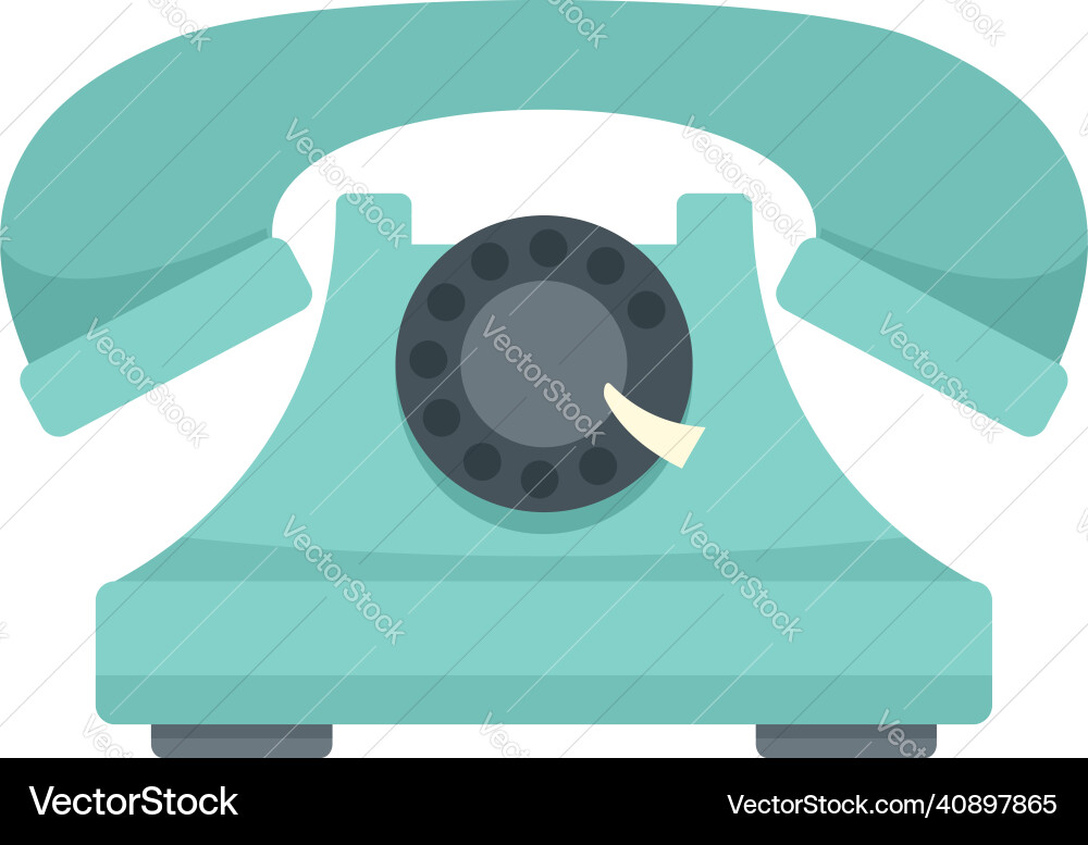 House phone icon flat isolated Royalty Free Vector Image