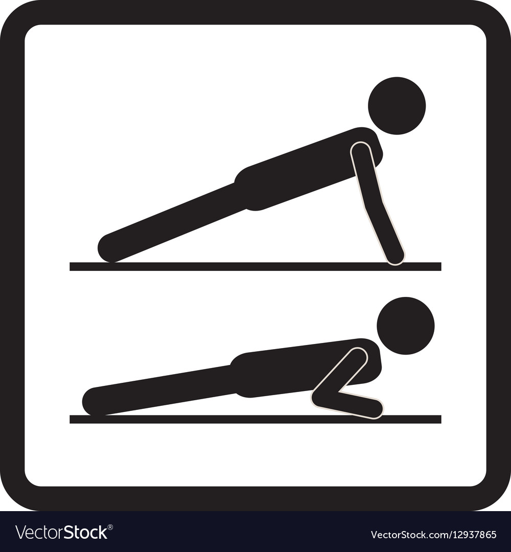 Man Doing Push-Up Exercise Royalty Free Vector Image