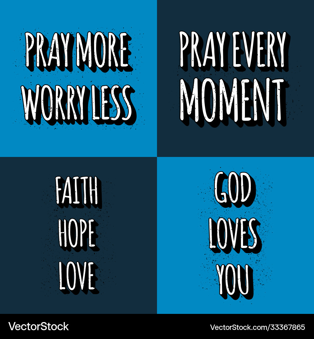 Set christian lettering quotes motivation Vector Image
