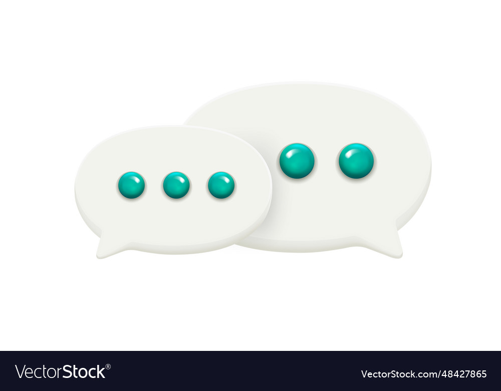 Two speech bubbles internet conversation concept Vector Image