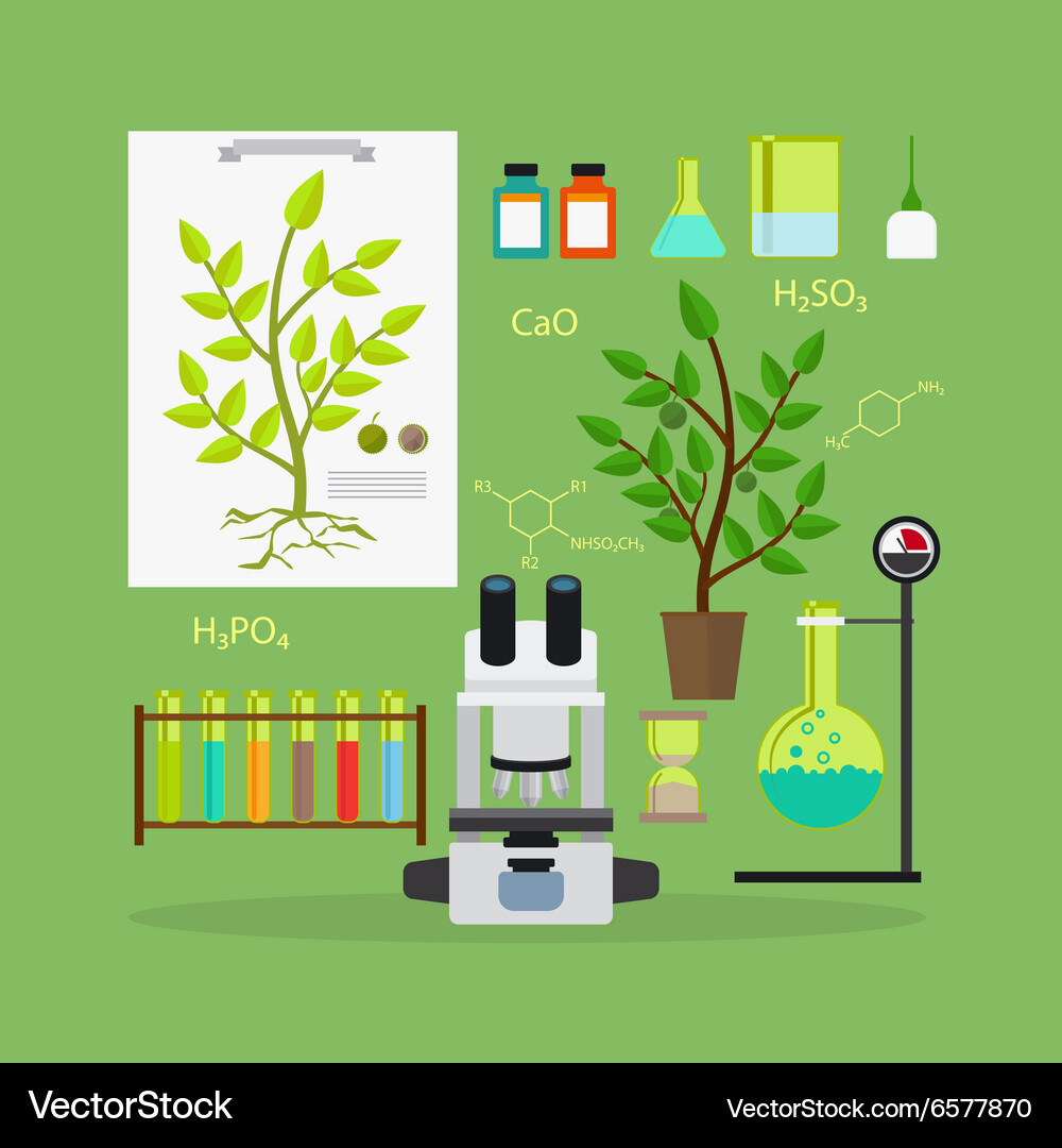 Biology research equipment Royalty Free Vector Image