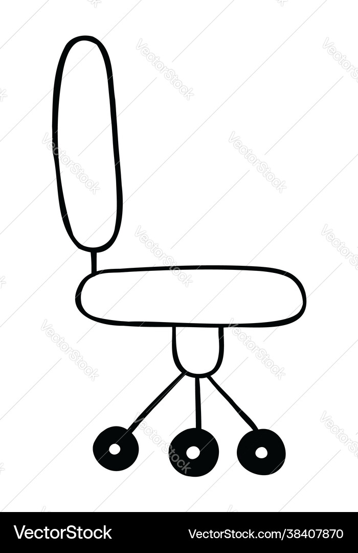 Cartoon office chair Royalty Free Vector Image