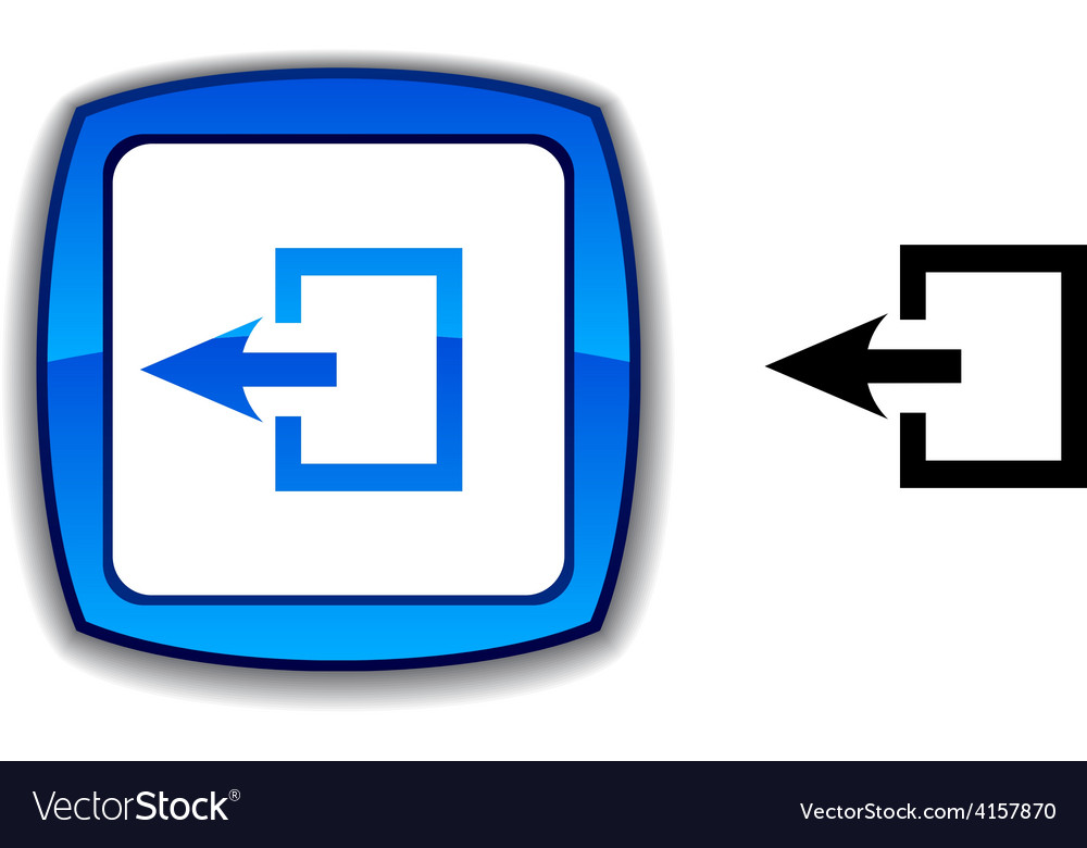 Exit Button Royalty Free Vector Image VectorStock