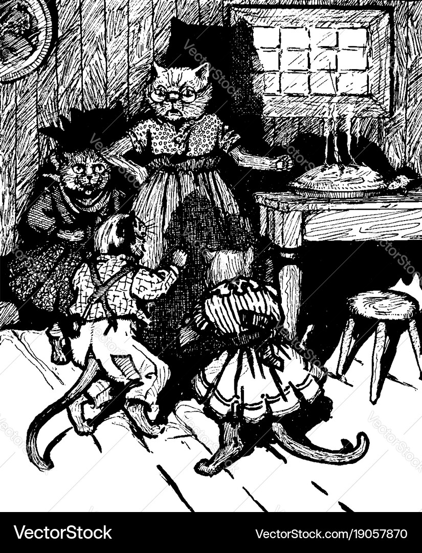 Lost your mittens vintage Royalty Free Vector Image