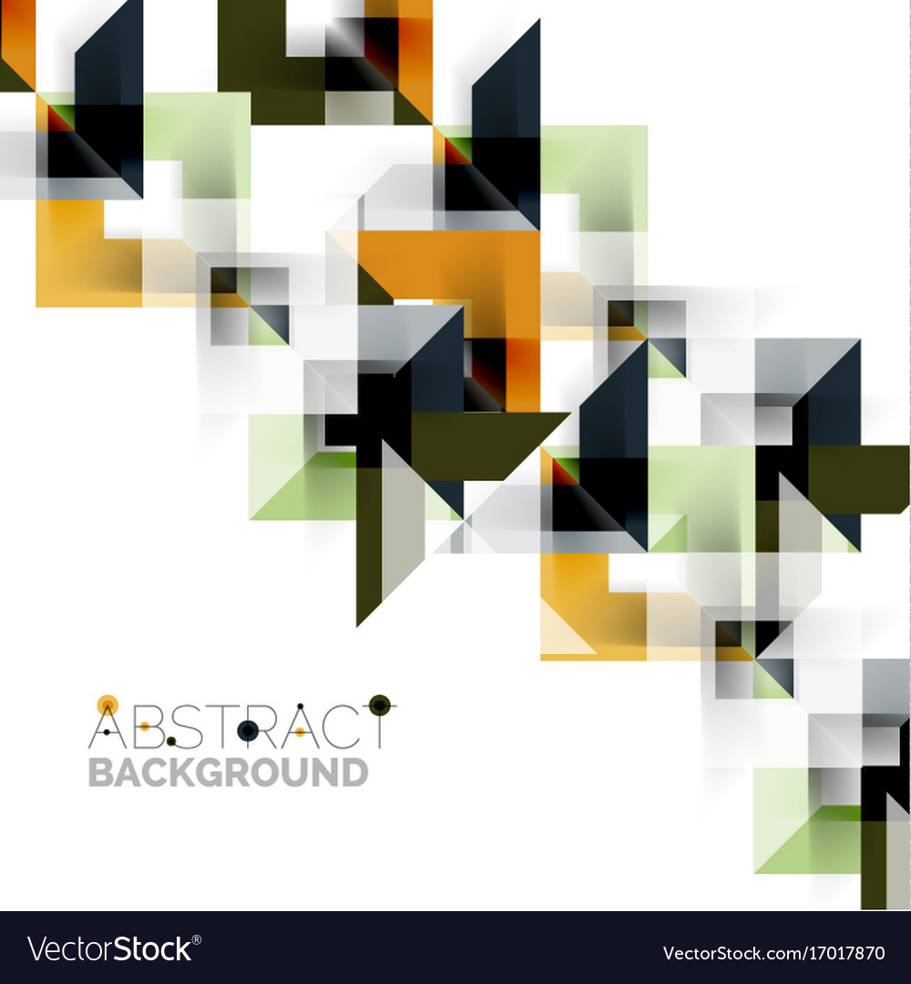 Modern square geometric pattern design on white Vector Image