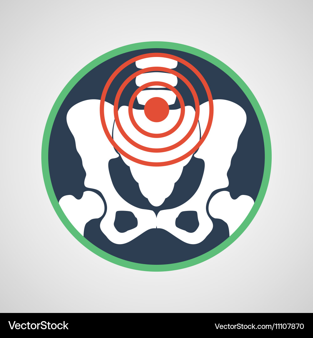 Pelvic pain logo Royalty Free Vector Image - VectorStock